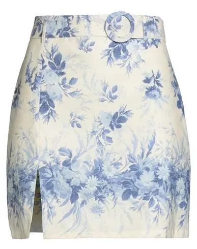 TWINSET Floral-print Flared Mini Skirt - Blue