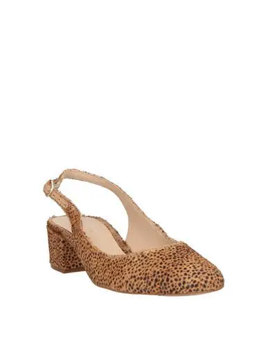 Cosmoparis Leather Leopard Print Slingback Pumps