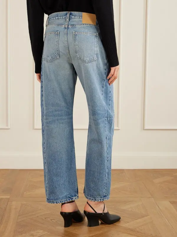 B Sides Slim Lasso Mid-rise Wide-leg Jeans - Blue