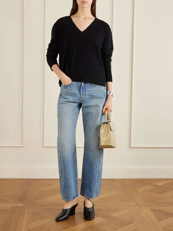 B Sides Slim Lasso High-rise Wide-leg Jeans