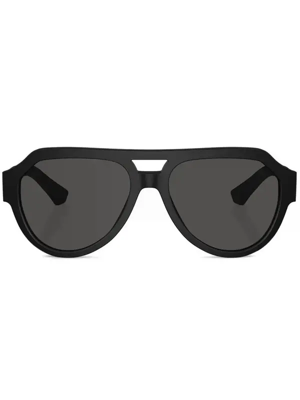 Dolce & Gabbana Logo-engraved Sunglasses - Black
