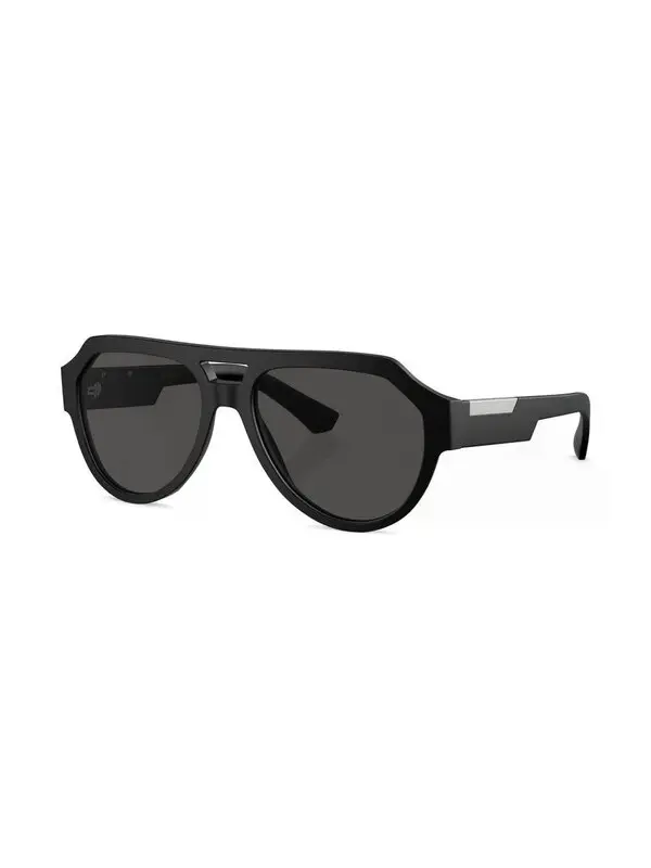 Dolce & Gabbana Logo-engraved Sunglasses - Black