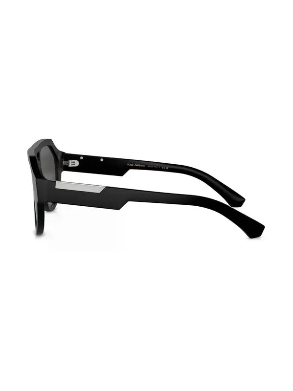 Dolce & Gabbana Logo-engraved Sunglasses - Black