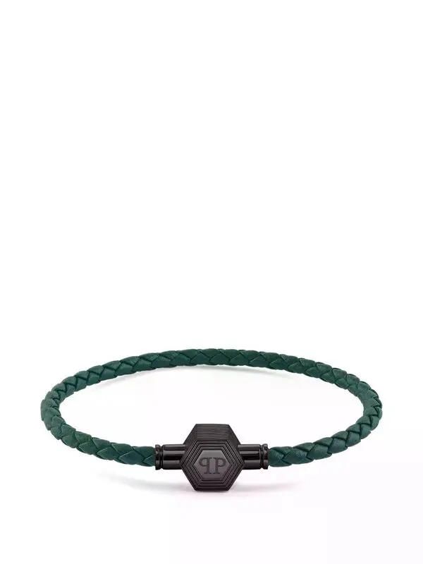 Philipp Plein Plein Enigma Braided Bracelet - Green