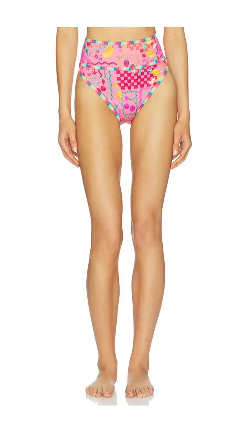 Beach Riot Carlotta Highwaist Bikini Bottom - Passion Fruit