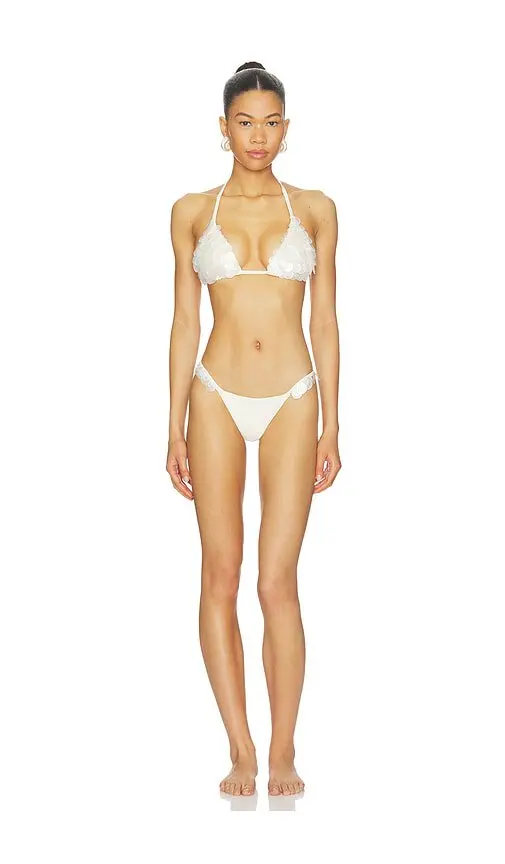 Devon Windsor Cali Embellished Triangle Bikini Top