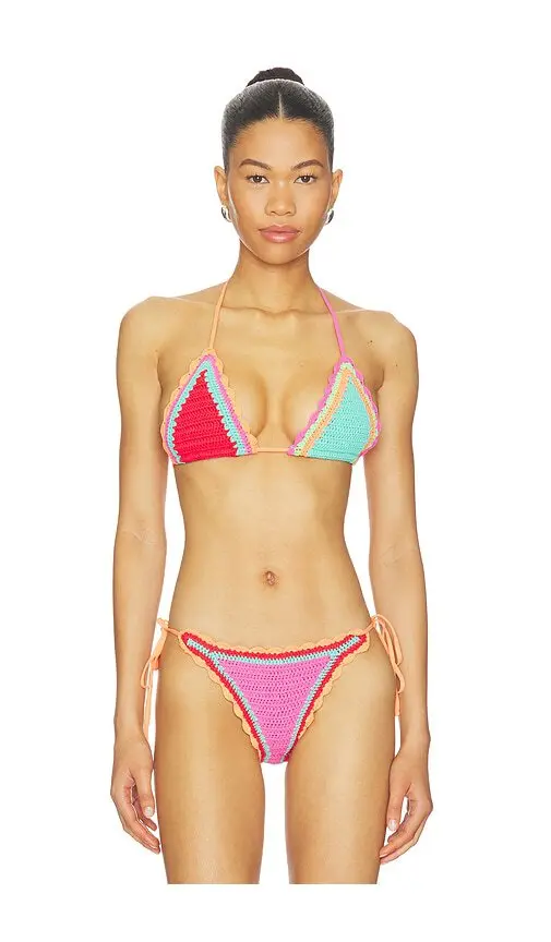 Beach Riot Winona Triangle Bikini Top - Aqua Haze