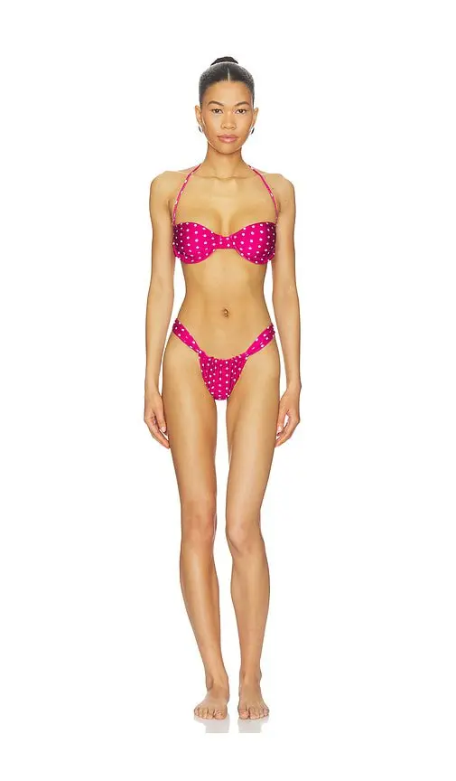 VDM Livi Bikini Bottom Polka Dot - Berry