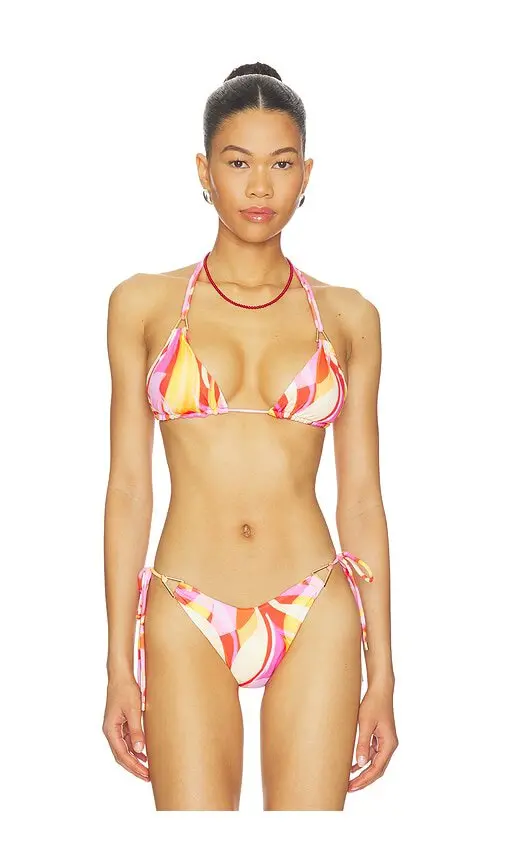 AWAY THAT DAY Gili Bikini Top - Viva Soleil Print