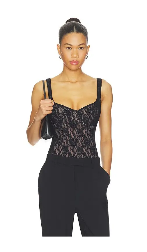 Hanky Panky Signature Lace Underwire Bodysuit - Black