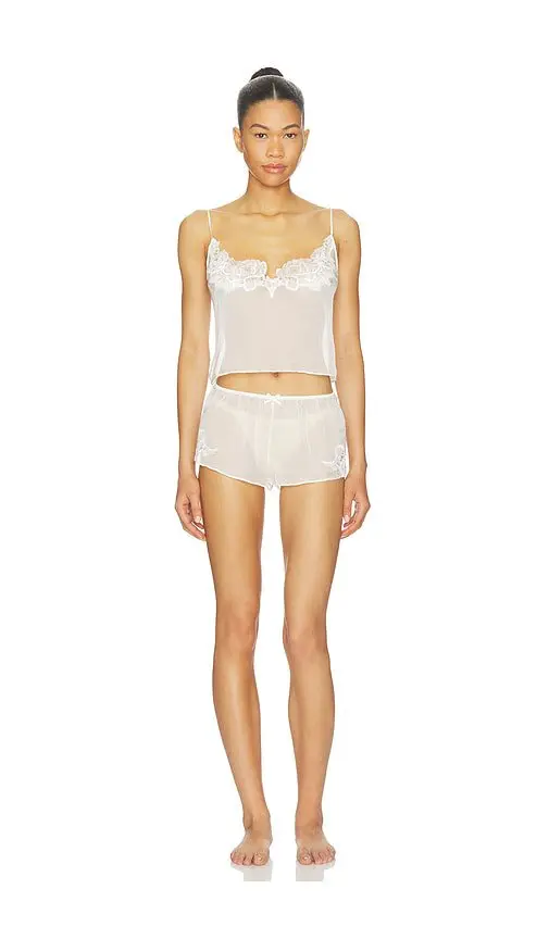 SKIMS Romance Lace Cami And Short Set - Ivory
