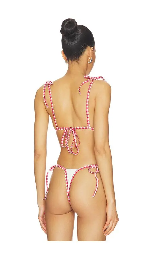 For Love & Lemons Beaded Cherries Bikini Top