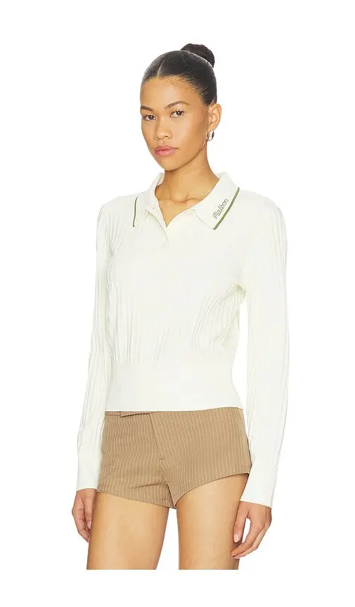 MALBON Selma Polo Top - Cream