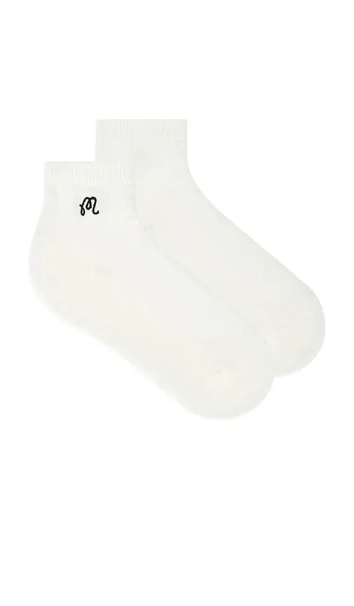 MALBON Capri Ankle Sock - White