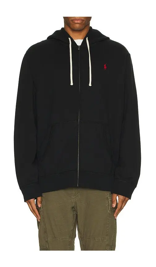 Polo Ralph Lauren Full Zip Fleece Lined Hoodie - Black