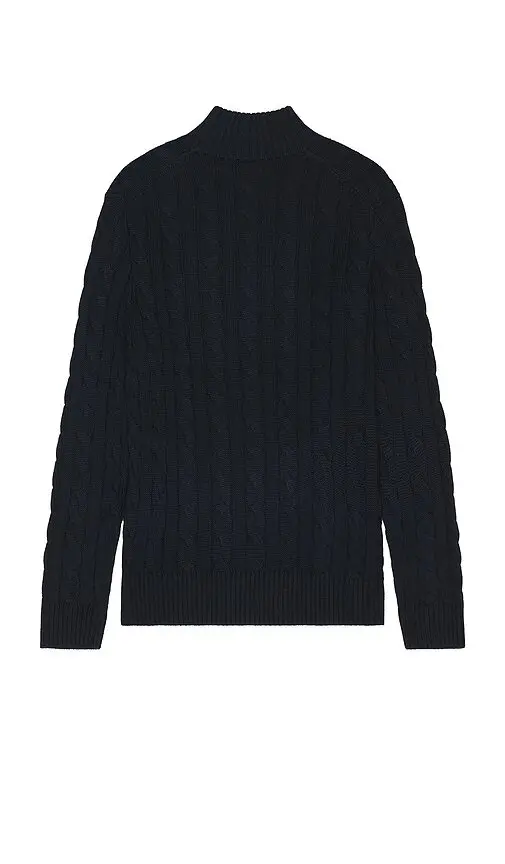 Polo Ralph Lauren Long Sleeve Cotton Cable Knit Quarter Zip Sweater