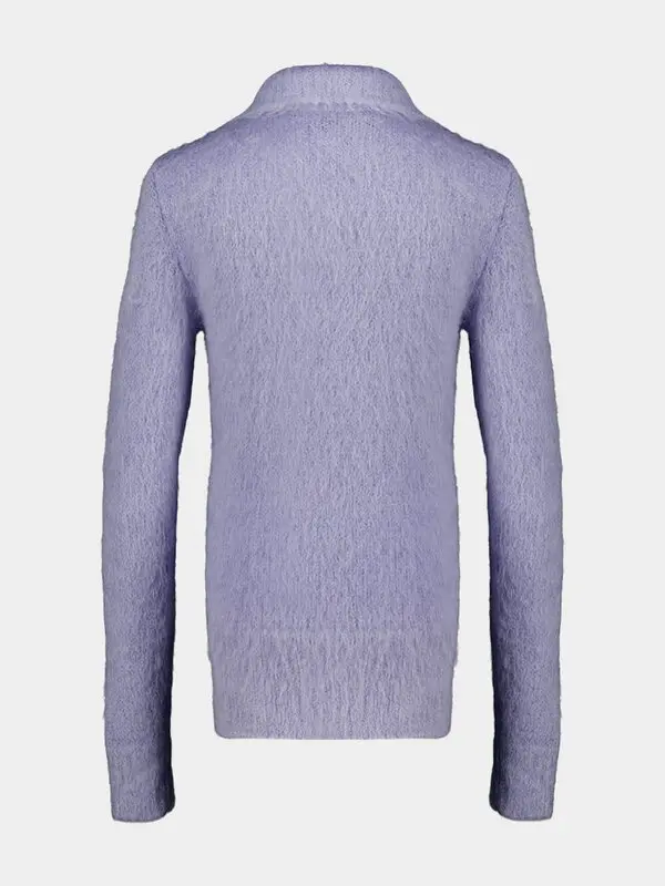 Gucci Brushed Mohair Wool Cardigan - Purple