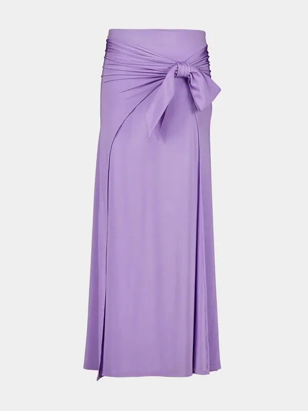 Rabanne Lavender Long Jersey Skirt