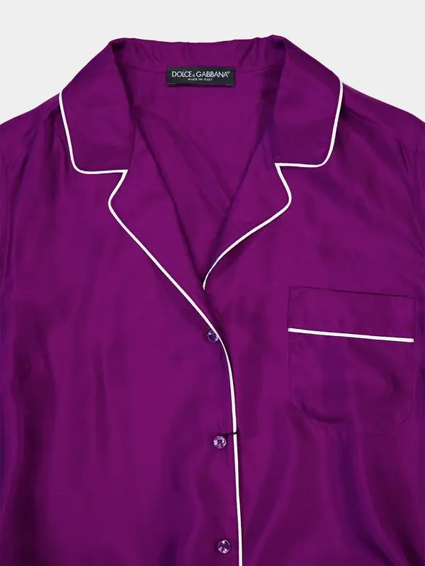 Dolce & Gabbana Silk Belted Shirt