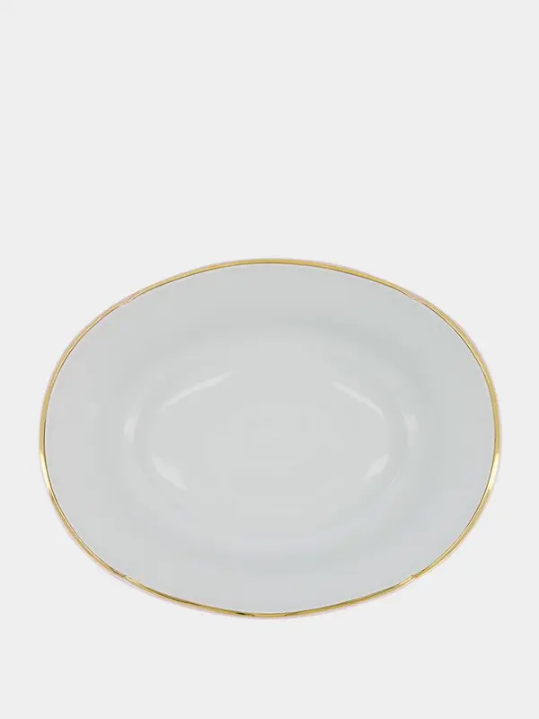 GINORI 1735 Oriente Italiano Oval Salad Bowl - Pink