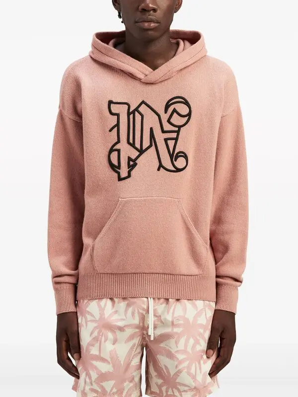 Palm Angels Monogram Knit Hoodie