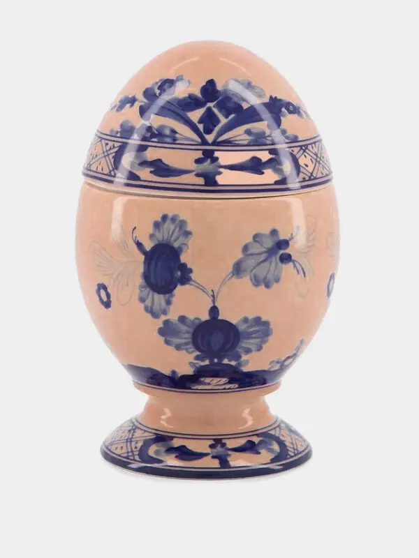 GINORI 1735 Oriente Italiano Cipria Egg Cup With Cover - Pink