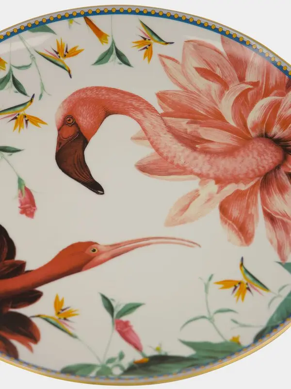 La DoubleJ Birdbloom Decorative Plate - Pink