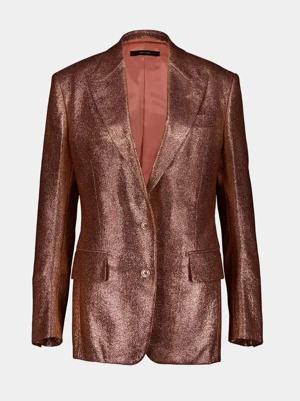 TOM FORD Iridescent Single-breasted Blazer - Pink
