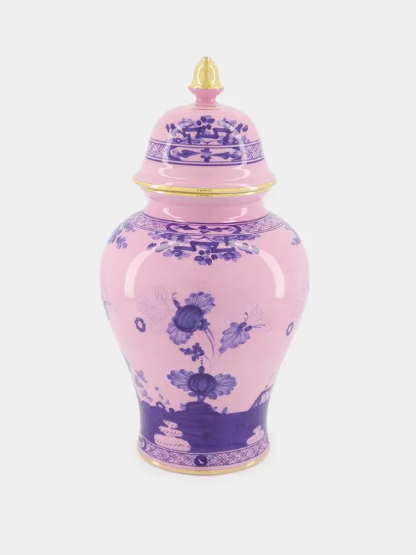 GINORI 1735 Oriente Italiano Azalea Potiche Vase - Pink