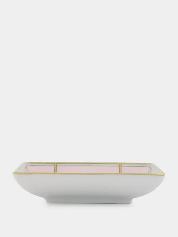 GINORI 1735 Rosa Porcelain Diva Square Tray