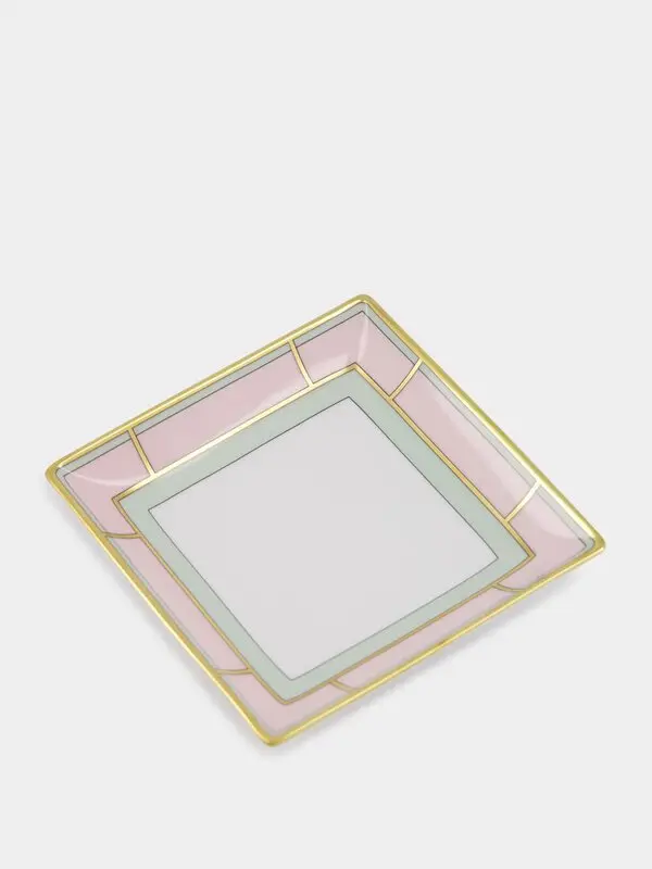 GINORI 1735 Rosa Porcelain Diva Square Tray