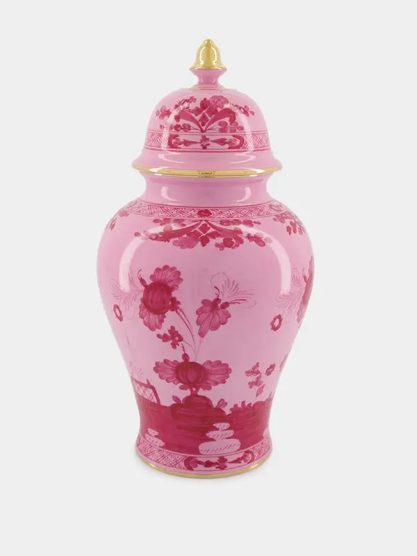 GINORI 1735 Oriente Italiano Large Porpora Potiche Vase - Pink