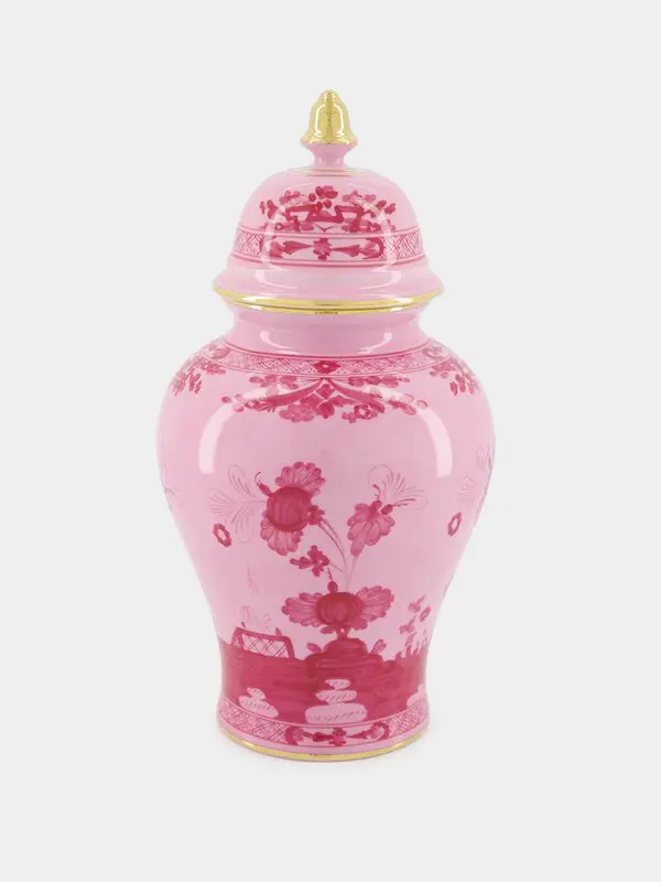 GINORI 1735 Oriente Italiano Porpora Potiche Vase - Pink