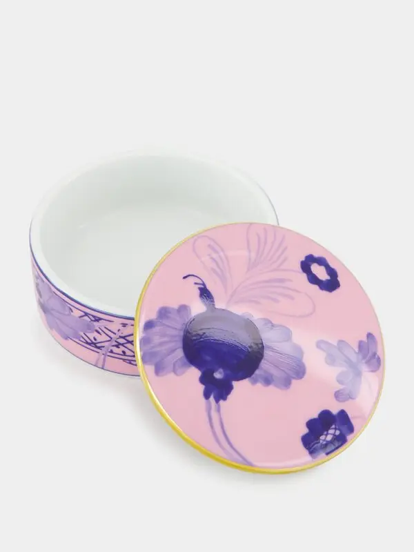 GINORI 1735 Azalea Porcelain Jewelry Box By