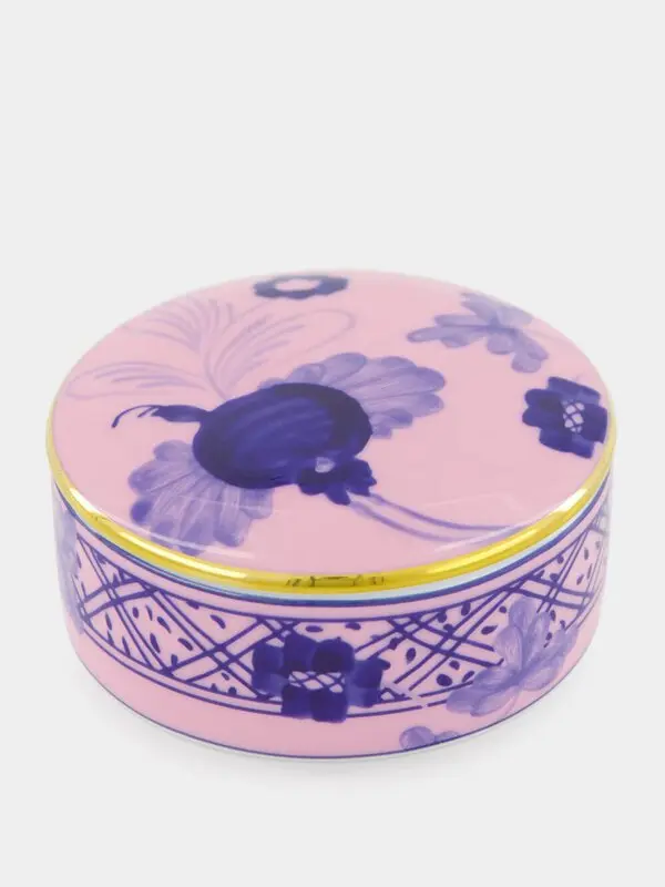 GINORI 1735 Azalea Porcelain Jewelry Box By