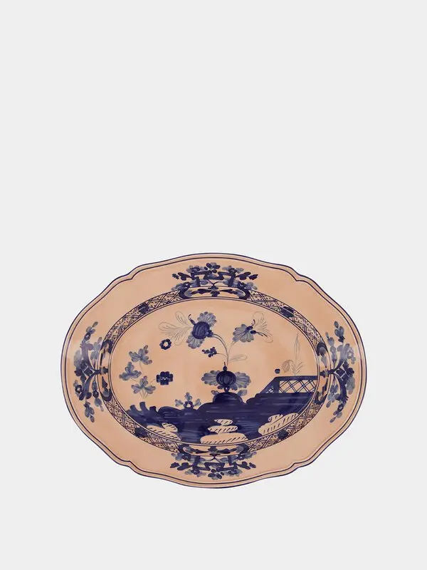 GINORI 1735 Oriente Italiano Cipria Large Oval Platter - Pink