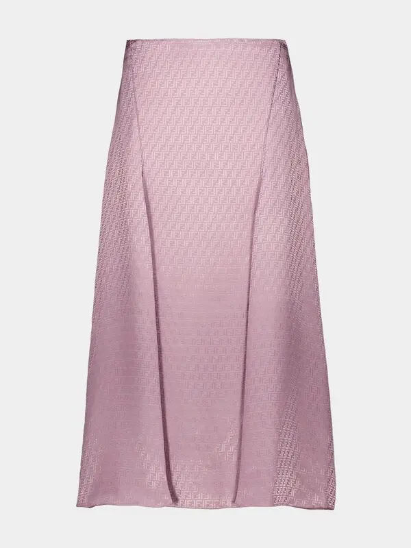 Fendi Ff Silk Skirt - Pink