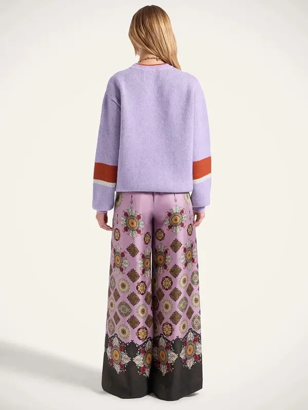 La DoubleJ Silk Twill Palazzo Pants - Pink