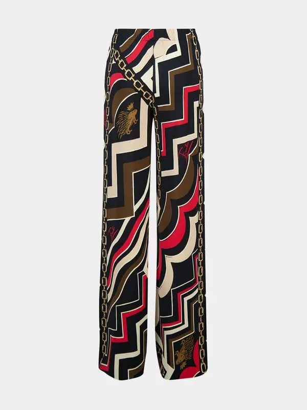 Emilio Pucci Istrice Print Straight-leg Trousers - Pink