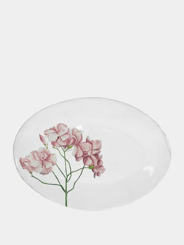 ASTIER DE VILLATTE Nerium Oval Platter - Pink