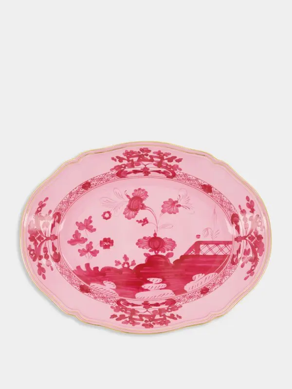 GINORI 1735 Large Oval Tray - Pink