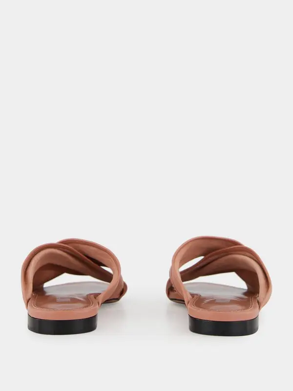Paris Texas Nappa Leather Flat Sandals - Pink