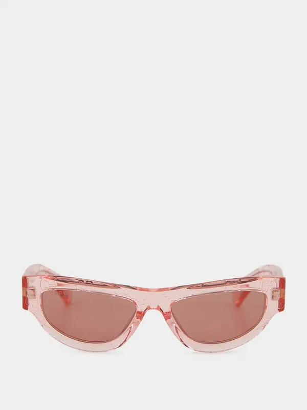 Gucci Cat Eye Gg Sunglasses - Pink