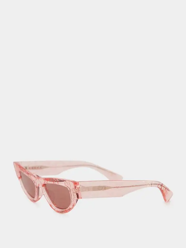 Gucci Cat Eye Gg Sunglasses - Pink