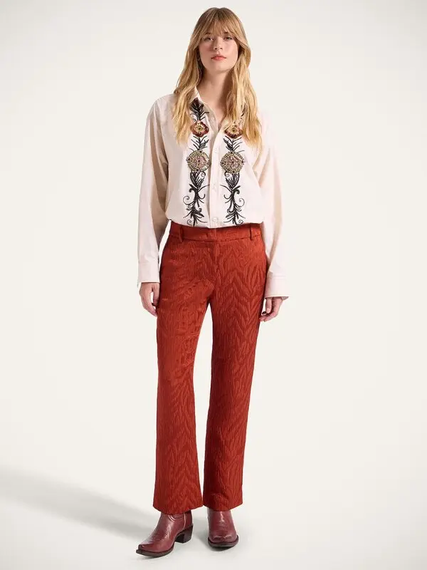 La DoubleJ Jacquard Matelassé Cigarette Pants