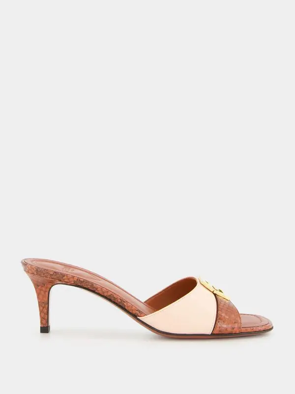 Fendi Ayers Mid-heel Mules - Pink
