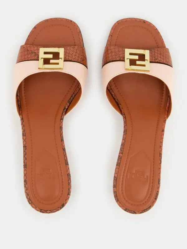 Fendi Ayers Mid-heel Mules - Pink