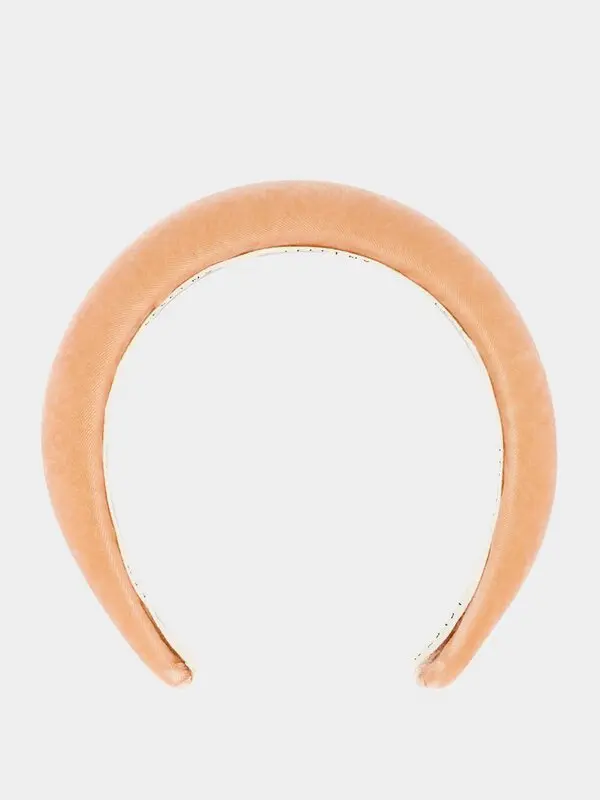 LELET NY Heloise Velvet Padded Headband - Pink