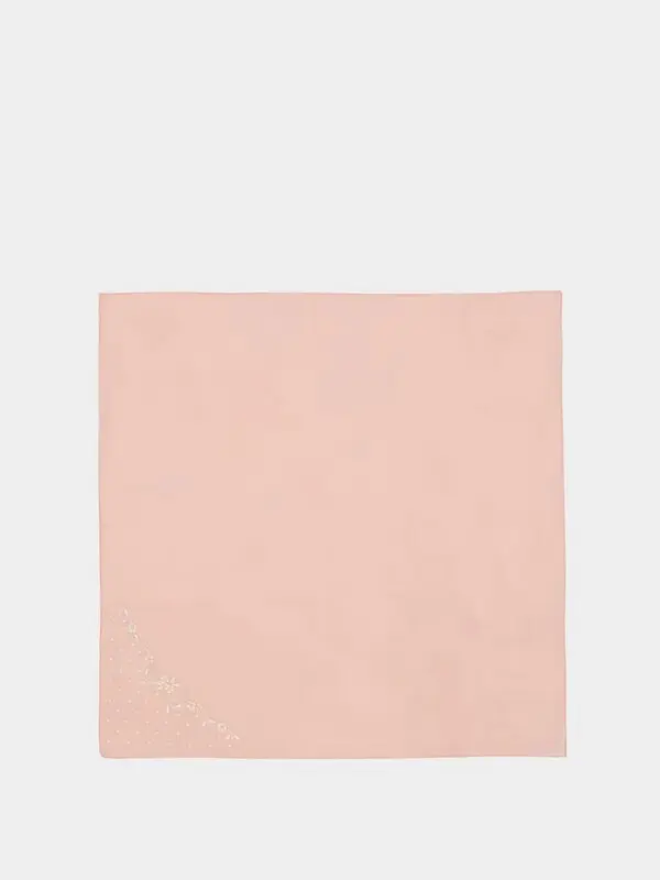 HOUSE OF CAPRICORN Hand-embroidered Santana Cotton Napkin - Pink