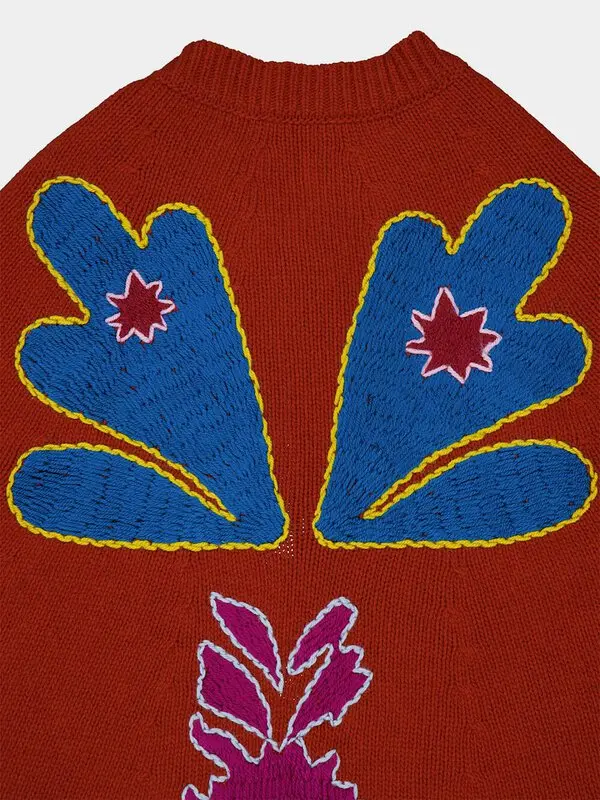 PAULA Hand-embroidered Knitted Cape